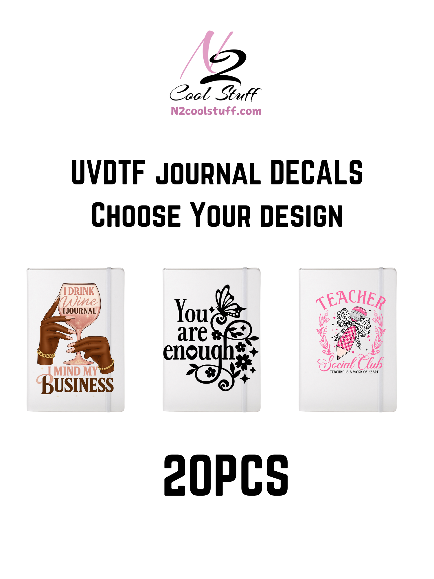 CHOOSE YOUR Journal DECALS UV DTF Decal Bundle – N2coolstuff
